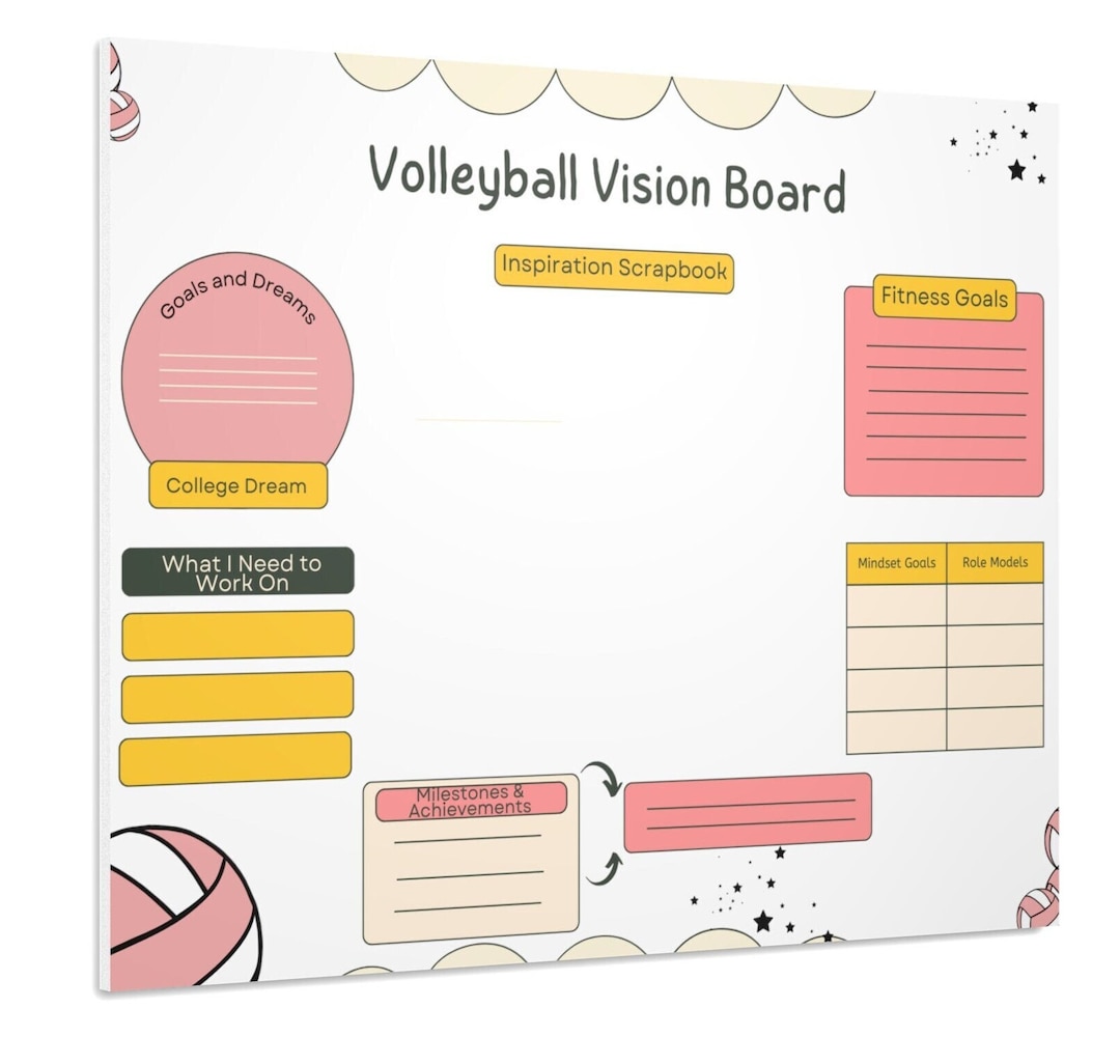 Volleyboard | A Volleyball Vision Board | See Your Goals and Dreams ...