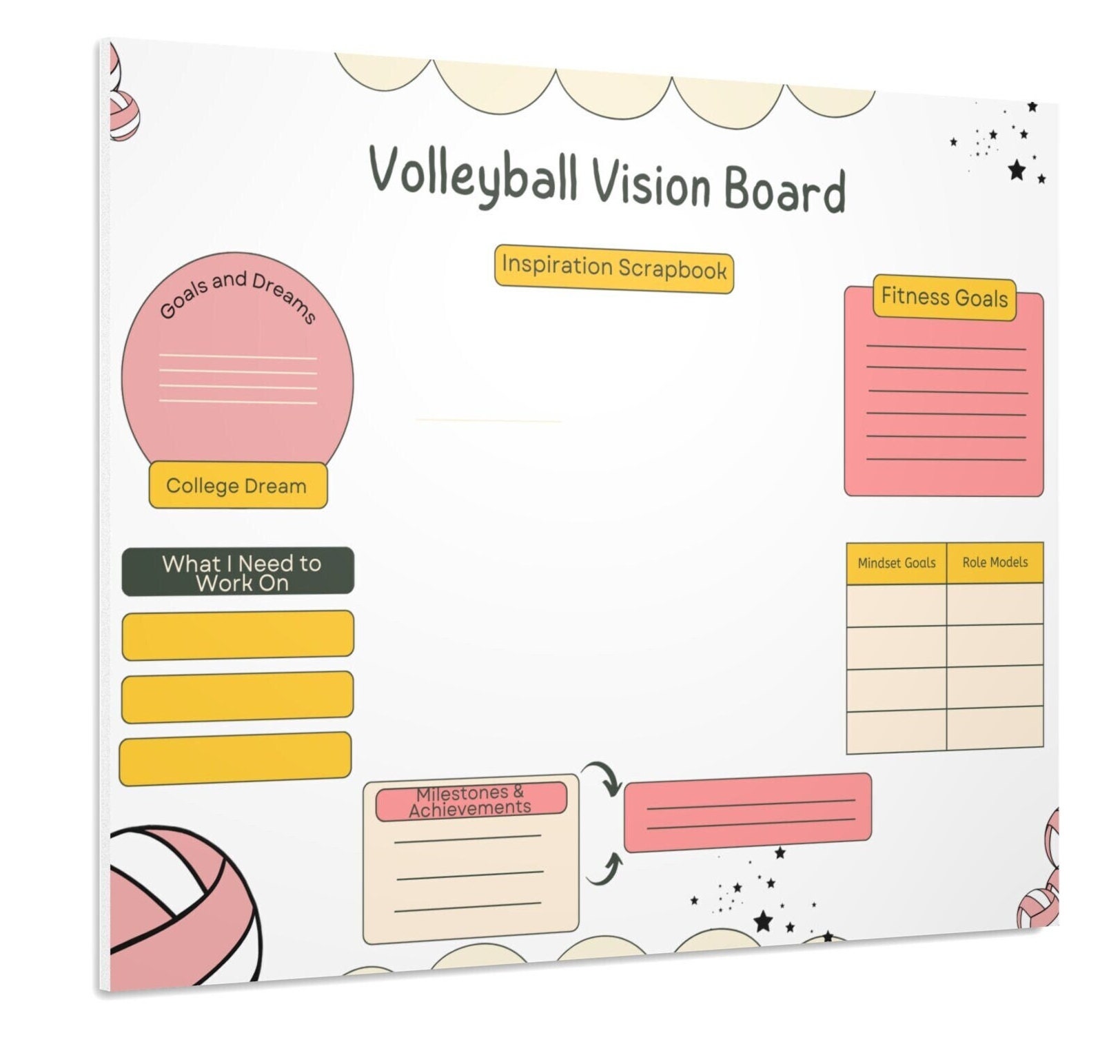 Volleyboard | A Volleyball Vision Board | See Your Goals and Dreams ...
