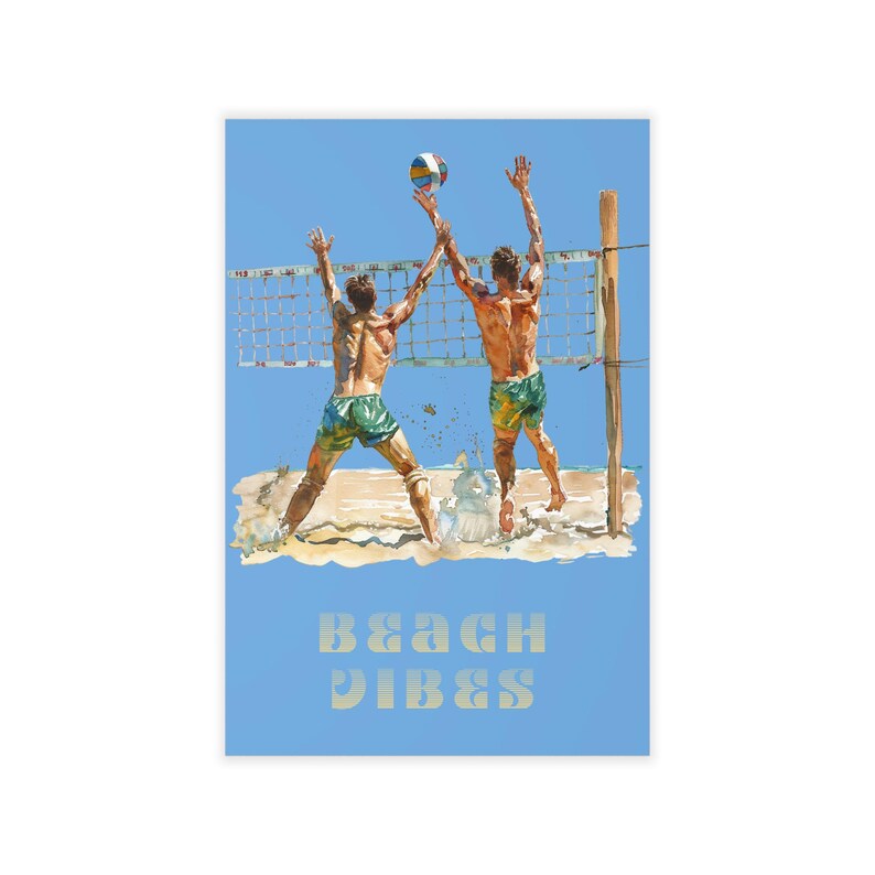 Beach Volleyball Art Decals - Sports Wall Stickers - Removable Beach ...