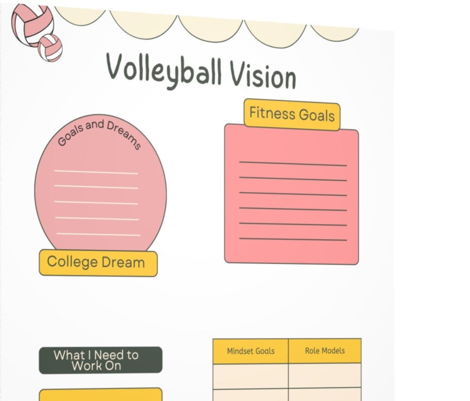 Volleyboard | A Volleyball Vision Board | See Your Goals and Dreams ...