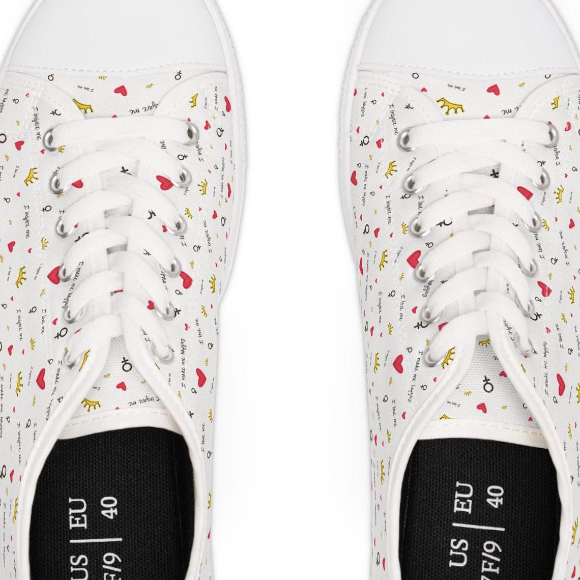 Positive Affirmation Women's Sneakers, Motivational Low Top Shoes ...