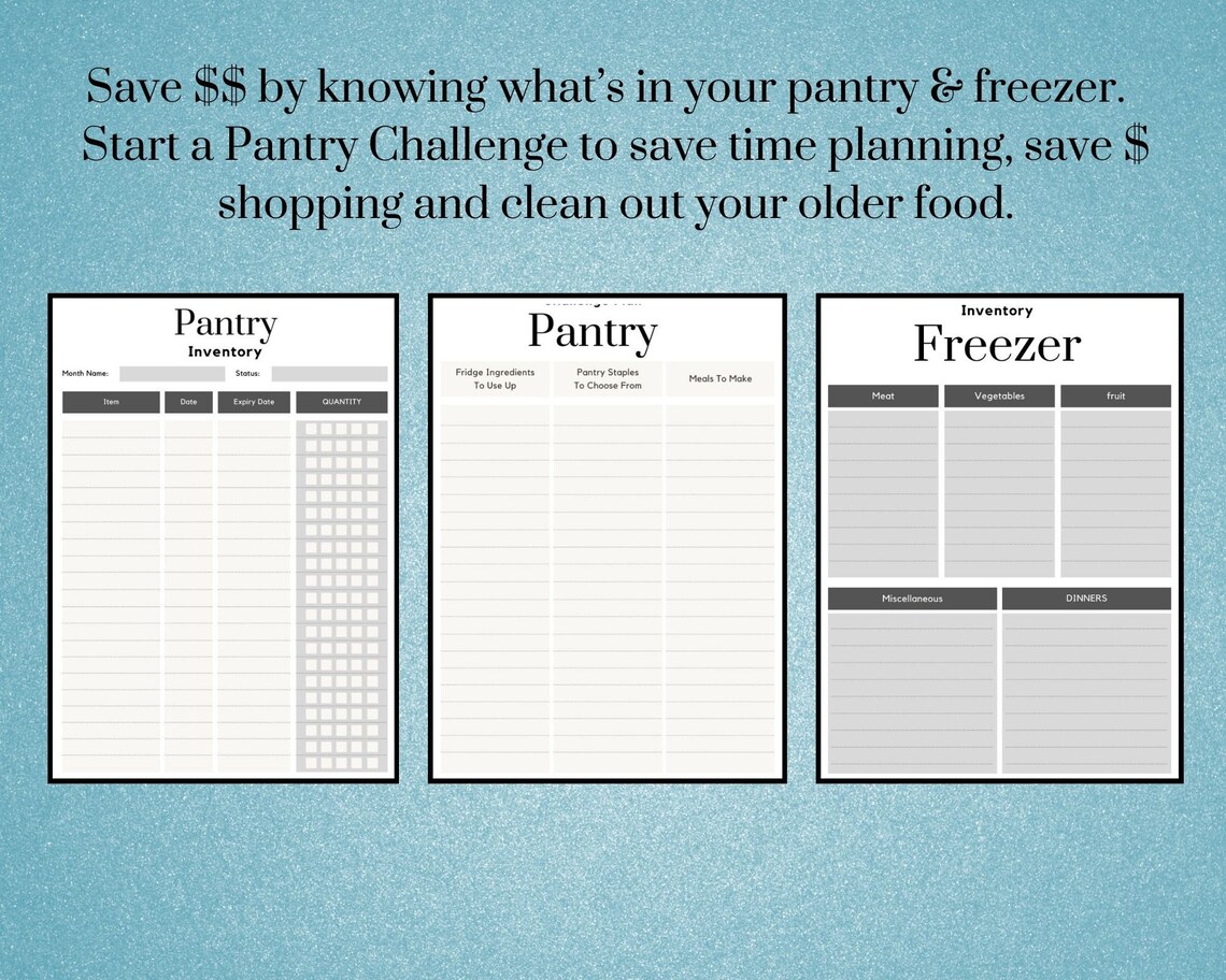 Printable Meal Planner, Weekly Meal Plans, Themed Meal Planning, Pantry ...