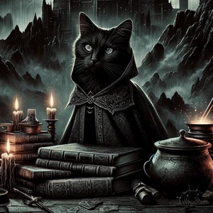Bloodborne-inspired Dark Academia Cat Portraits: Gothic Elegance Series ...