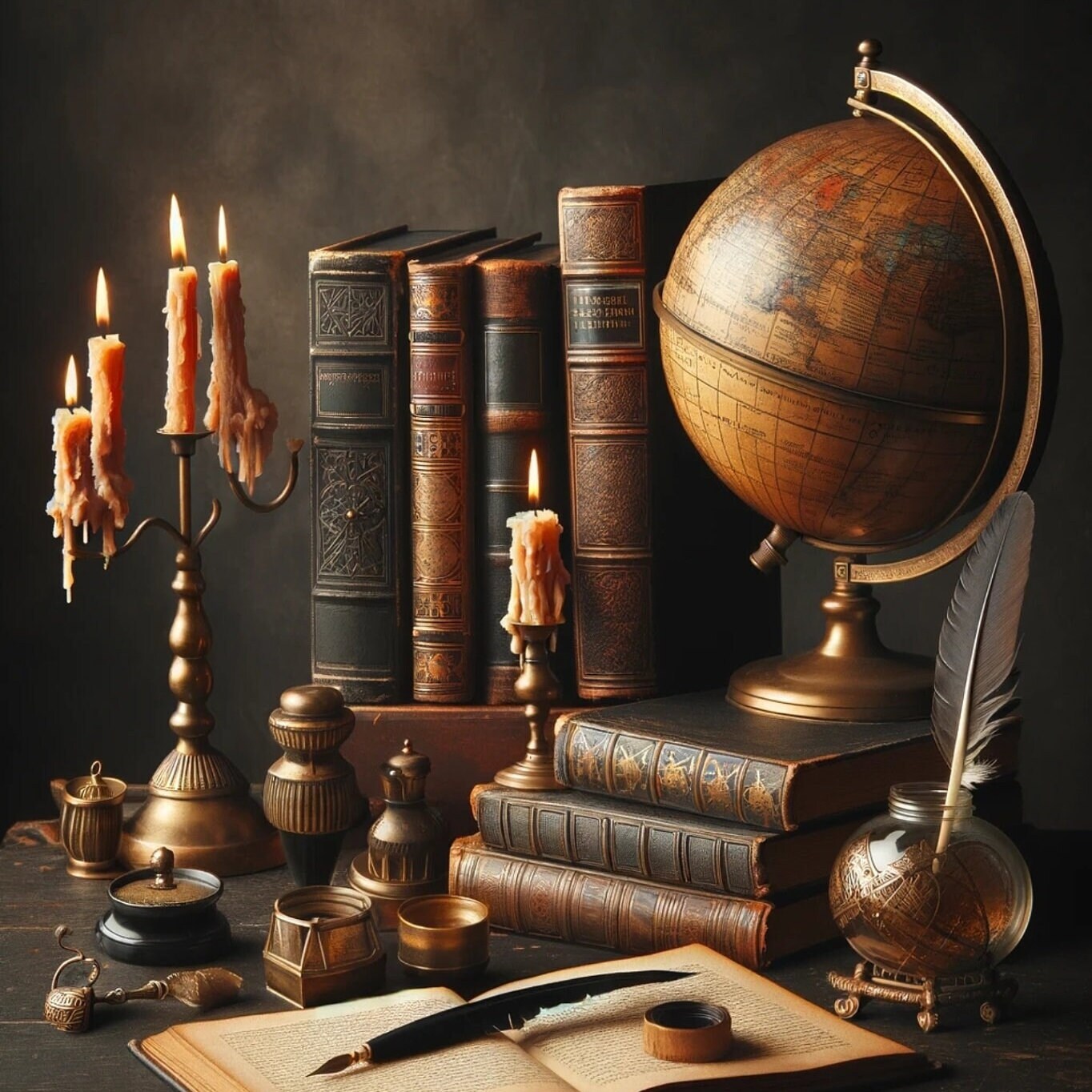 Set of 5 Dark Academia A4 Printable Wall Art - Vintage Scholarly Decor ...