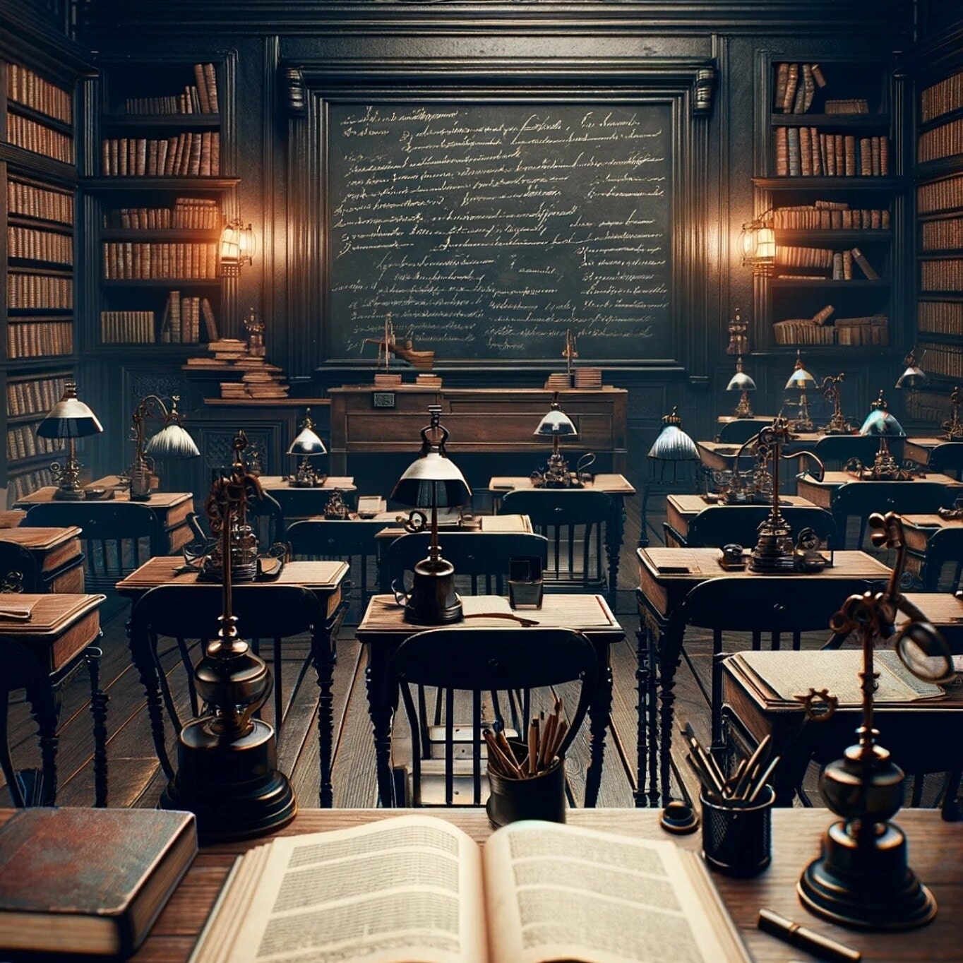 Set of 5 Dark Academia A4 Printable Wall Art - Vintage Scholarly Decor ...