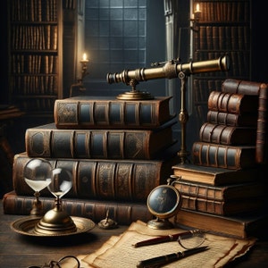 Set of 5 Dark Academia A4 Printable Wall Art - Vintage Scholarly Decor ...