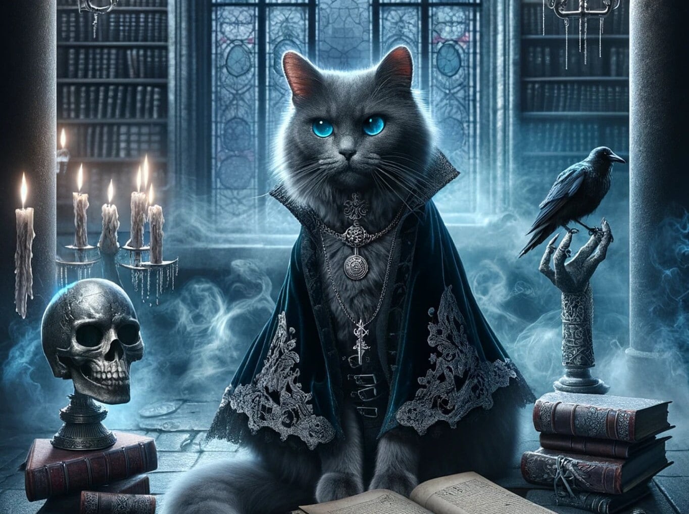 Bloodborne-inspired Dark Academia Cat Portraits: Gothic Elegance Series ...