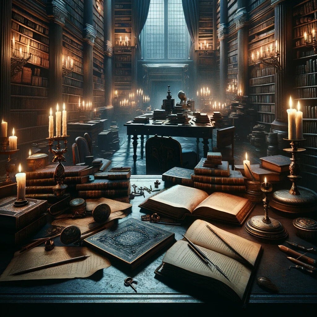 Dark Academia Digital Art Collection Set of 5 Enigmatic - Etsy