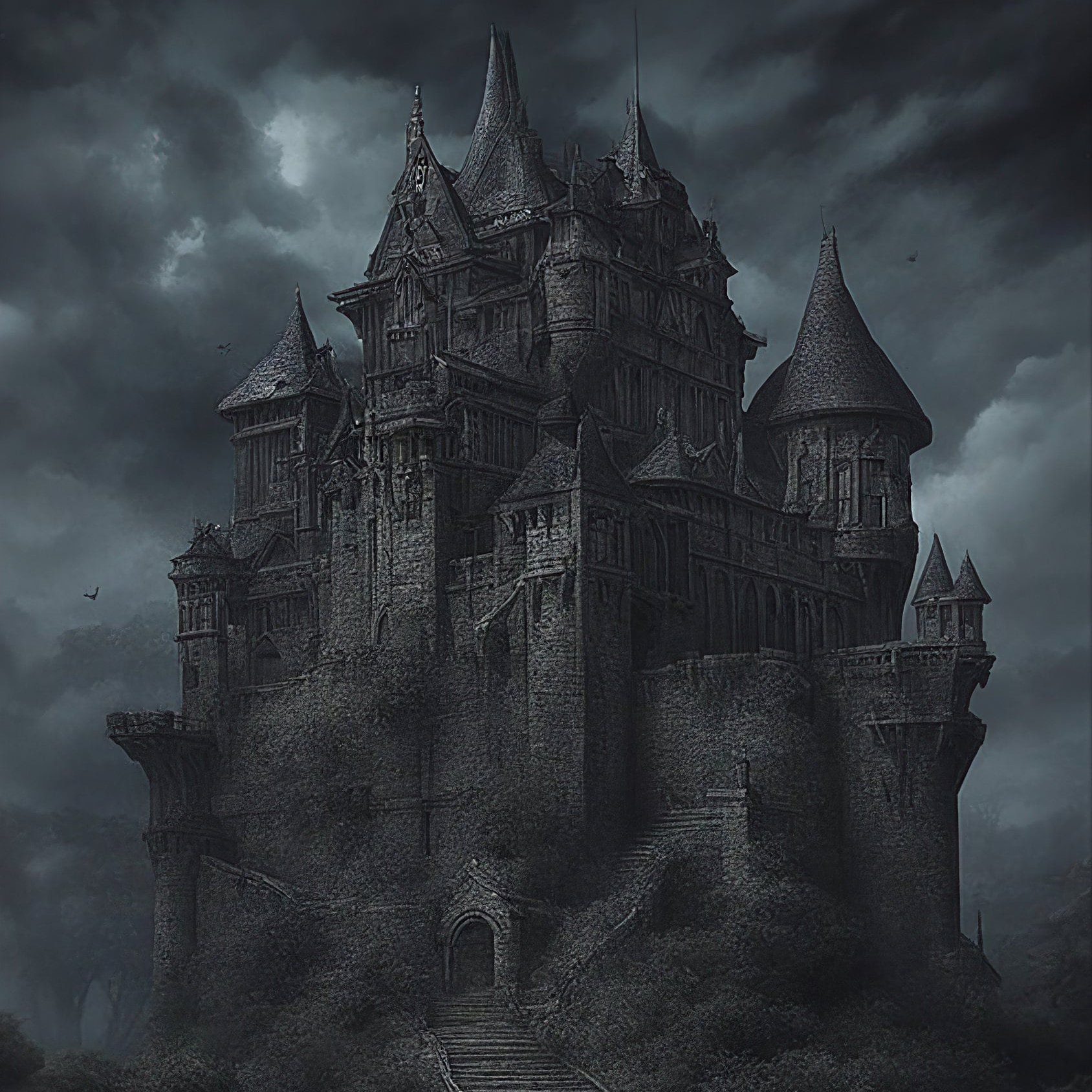 Enigmatic Dark Academia Castle Series - Set of 5 Digital Prints ...