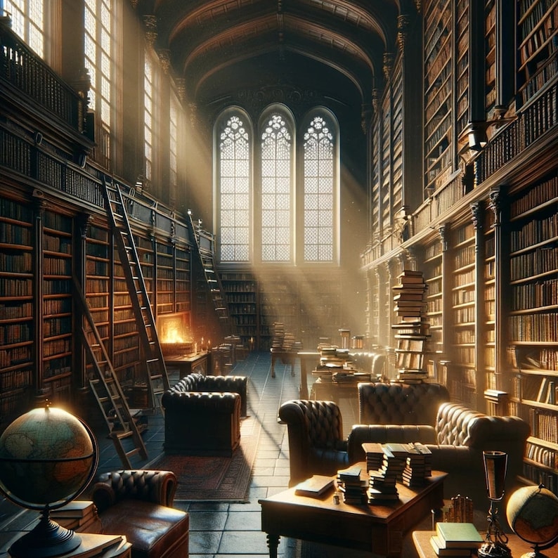 Set of 5 Dark Academia A4 Printable Wall Art - Vintage Scholarly Decor ...