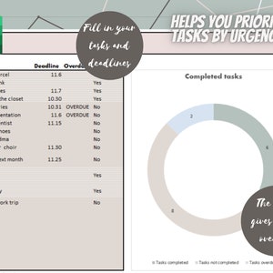 Weekly Planner reusable Excel Template - Etsy