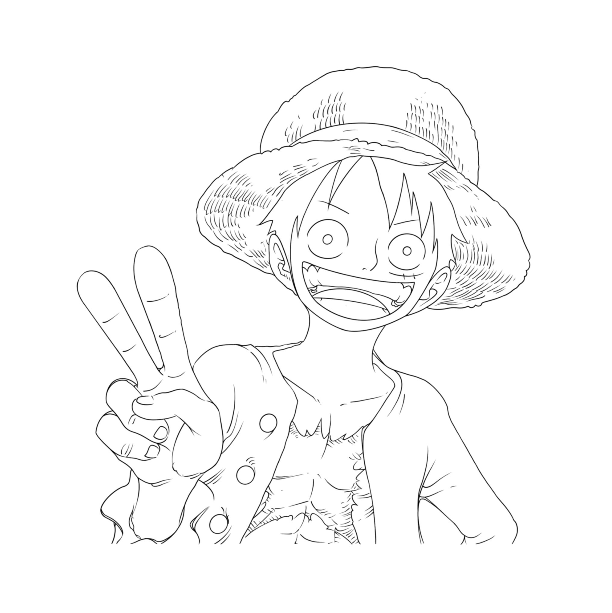 Digital Luffy Brush/stamp Pack Procreate Stencil, Tattoo anime Brush - Etsy