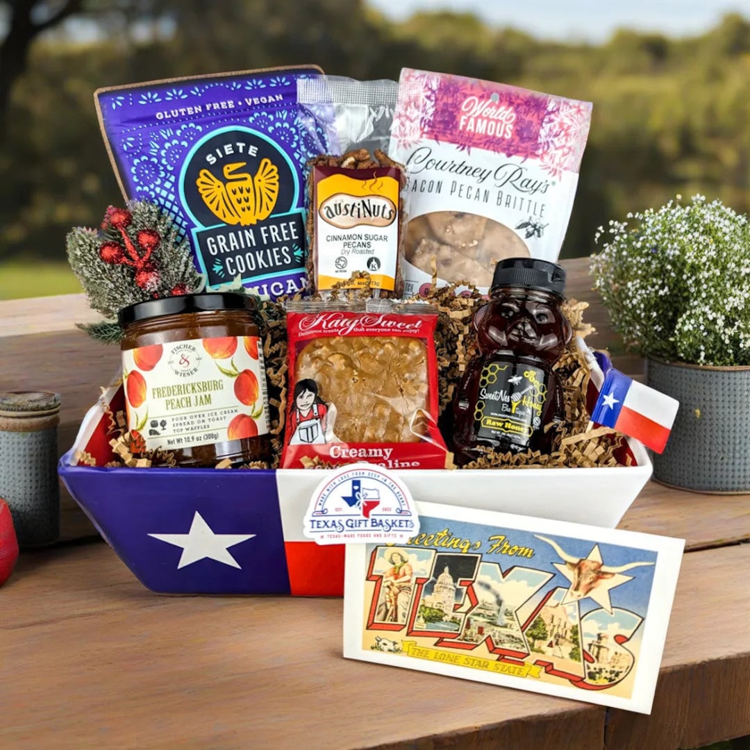 Treats of Texas Gift Basket: Gourmet Texas Snacks & Sweets - Etsy