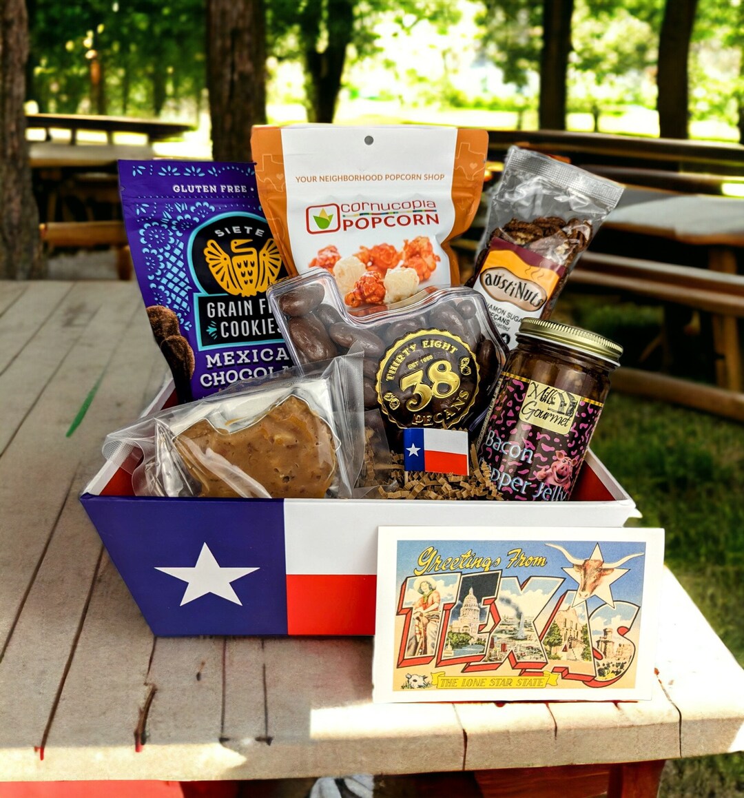 Texas Sweet Tooth Gift Basket: Gourmet Cookies, Chocolate, Snacks - Etsy