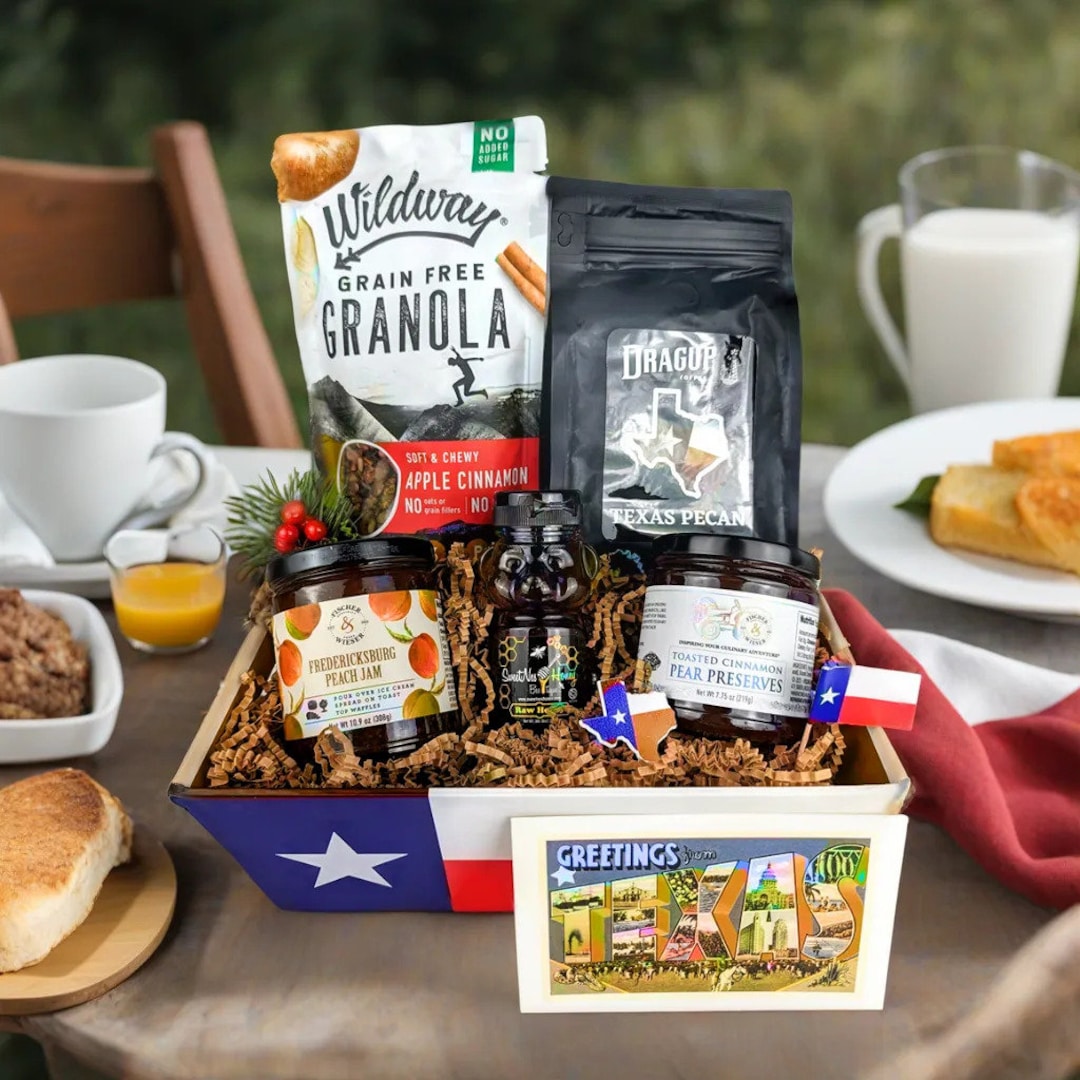 Texas Breakfast Gift Basket, Housewarming Gift, Gourmet Food Basket ...
