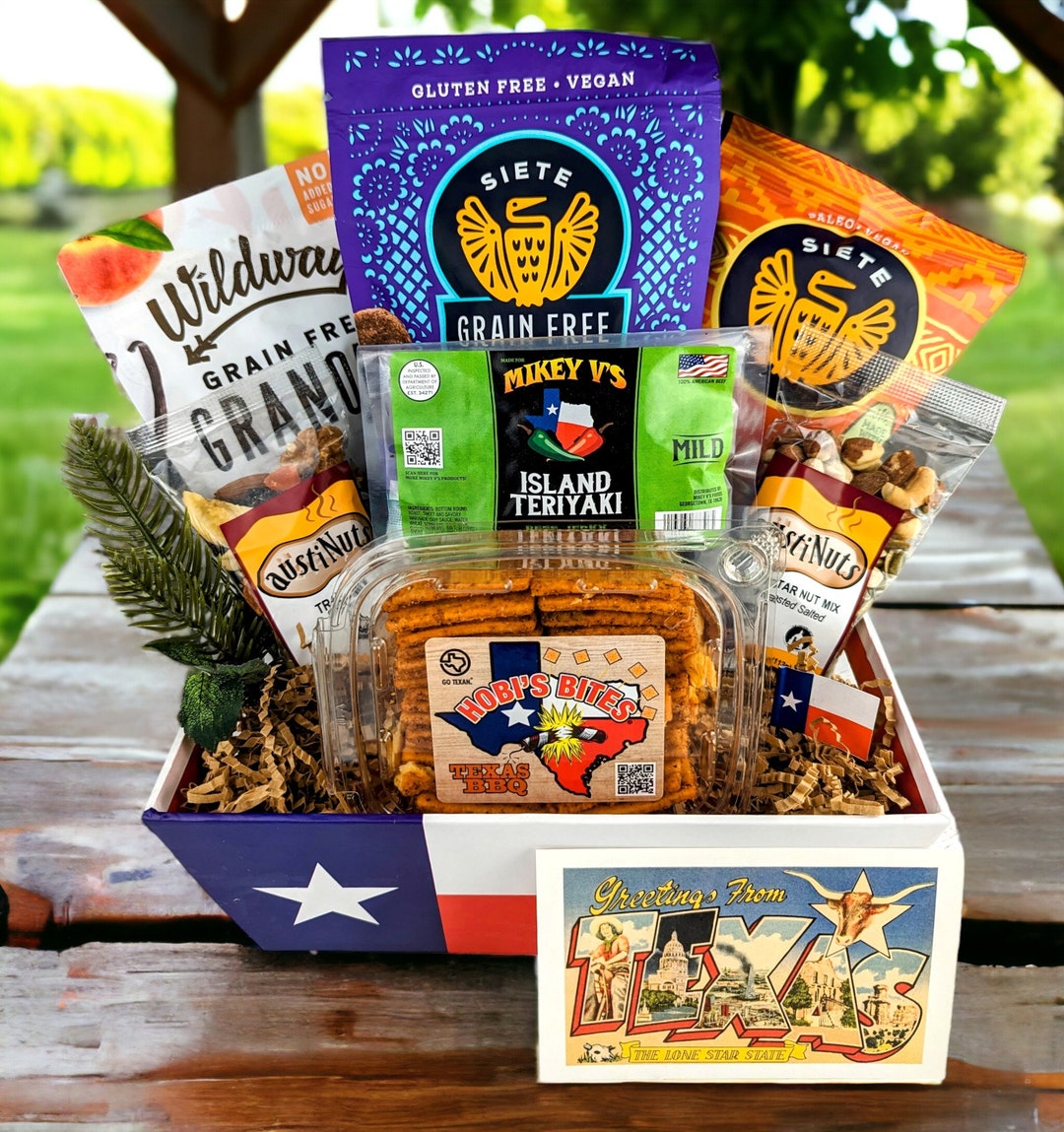 Tex Mix Snack Fiesta Texas Gift Basket, Walnuts and Cashew Nut Treats ...