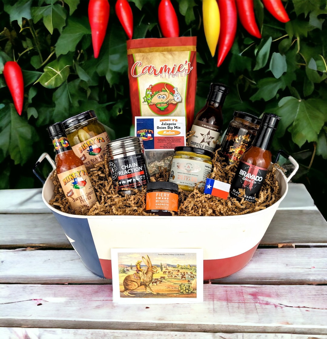Texas Heat Wave Personalized Gift Basket, Spicy Snacks and Gourmet ...