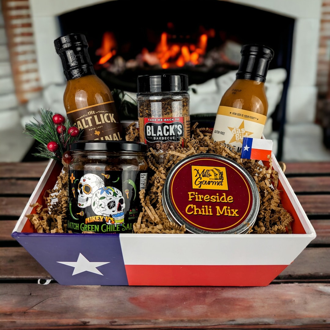 Texas BBQ Gift Basket: Grill Master Spice & Sauce Set - Etsy