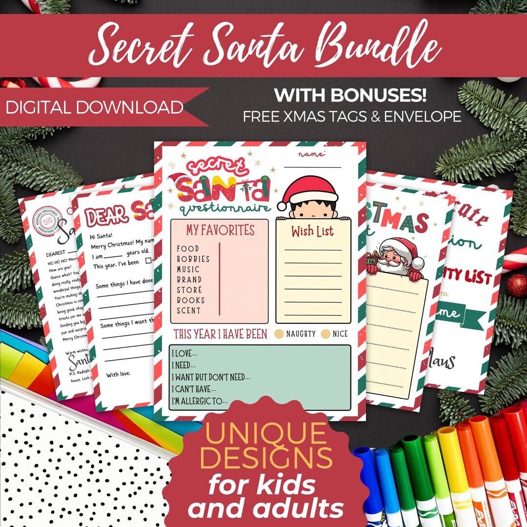 Letter From Santa Secret Santa Ideas Santa Letters Nice - Etsy