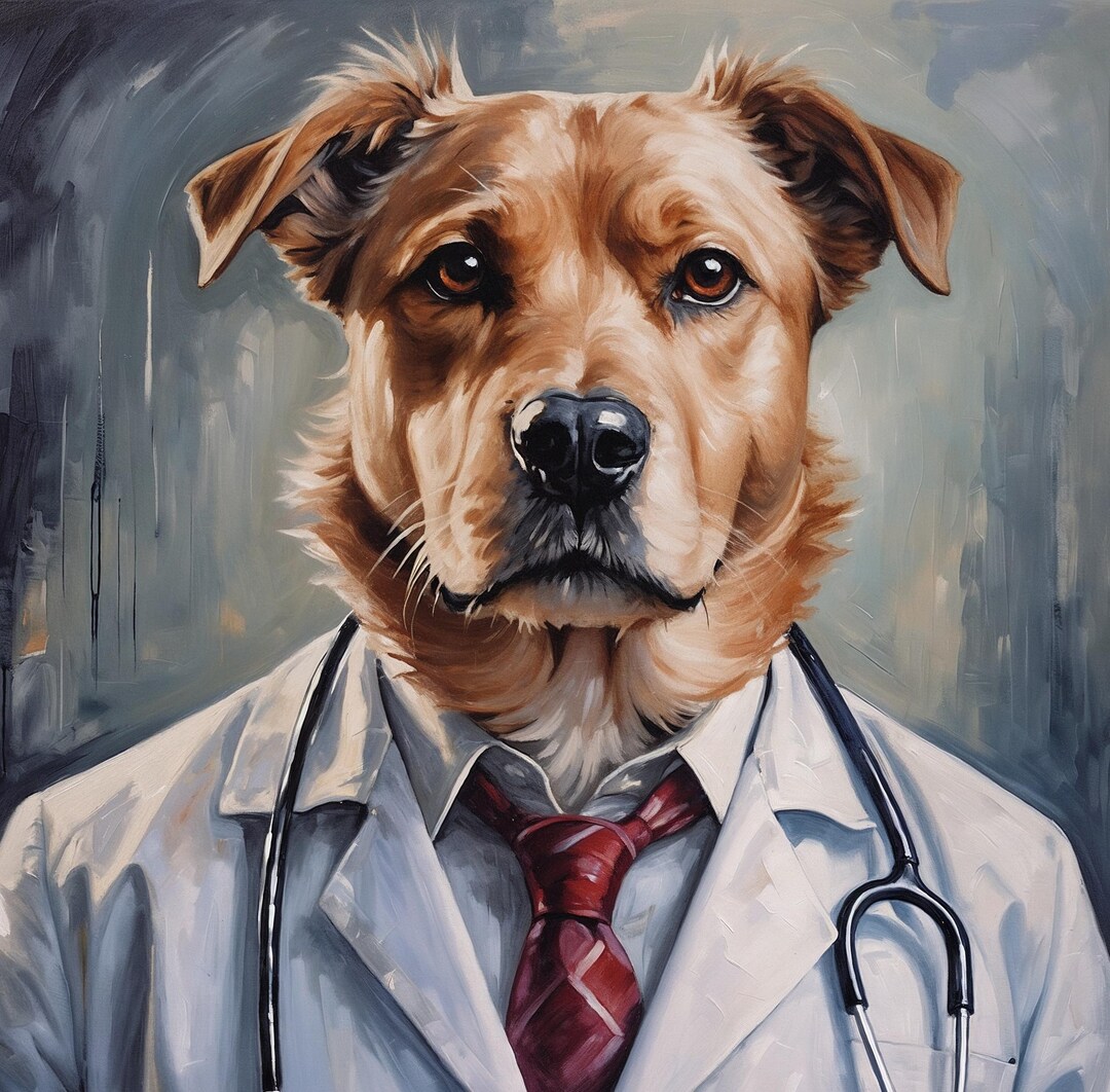 Custom Pet Portraits in Uniforms From Your Dog or Cat Photo– Police ...