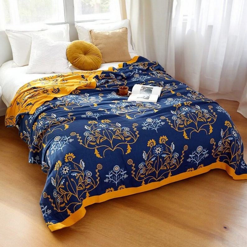 Summer Blanket, Woven Cotton Throw Blanket, Boho Blanket, Boho ...