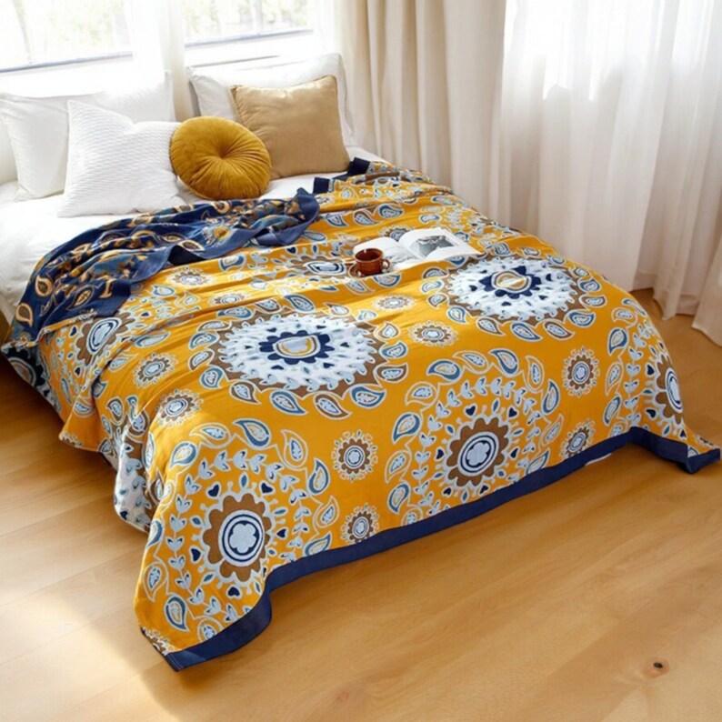 Summer Blanket, Woven Cotton Throw Blanket, Boho Blanket, Boho ...