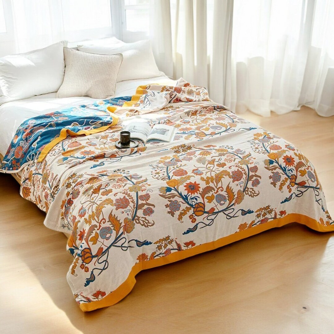 Summer Blanket, Woven Cotton Throw Blanket, Boho Blanket, Boho ...