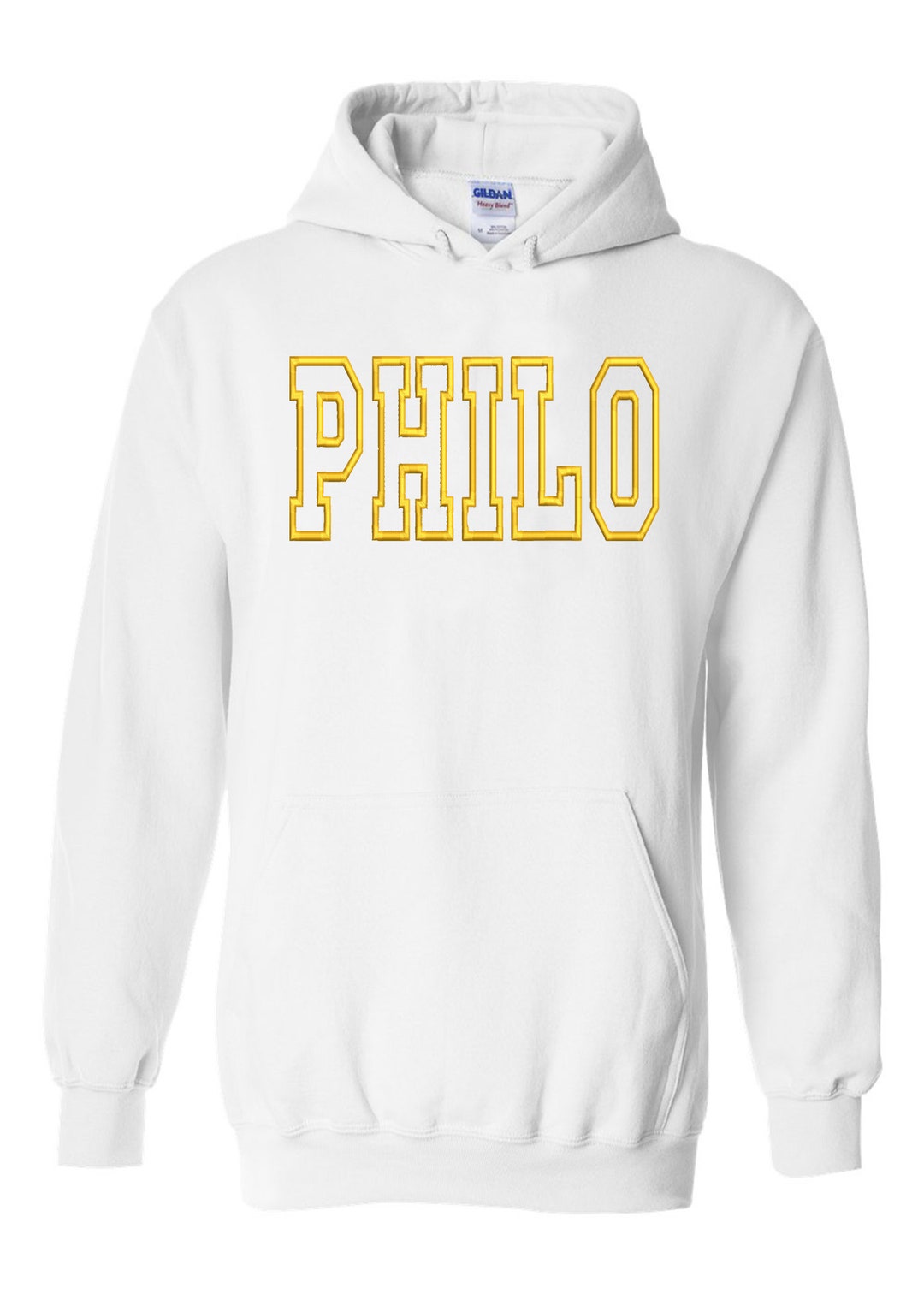 Philo Embroidered Letter Hoodie Sweatshirt (embroidered Letters) - Etsy