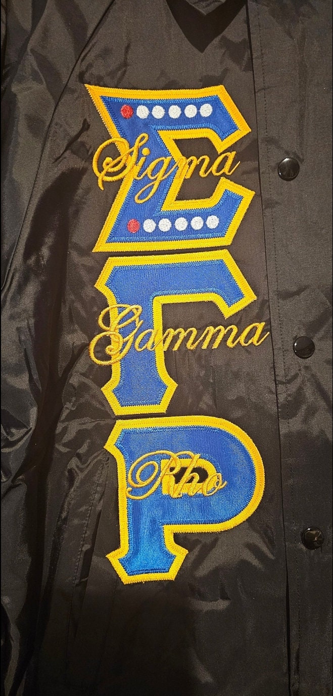 Sigma Gamma Rho Line Jacket zig Zag Outline - Etsy