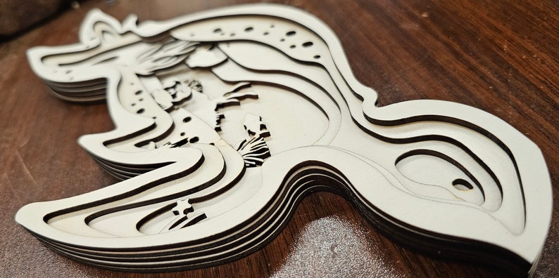 Laser Cut Dolphin With Under Water Scene - Etsy