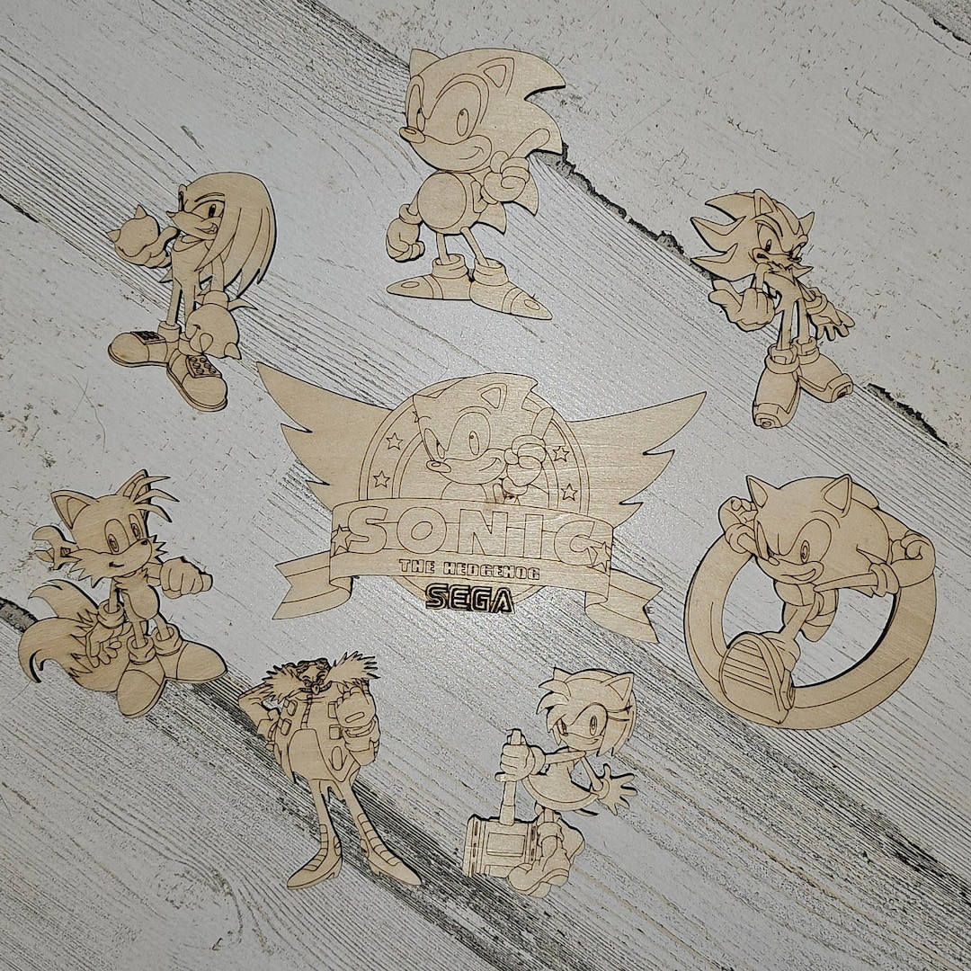 Sonic the Hedgehog Wood Figures (2D) - Etsy