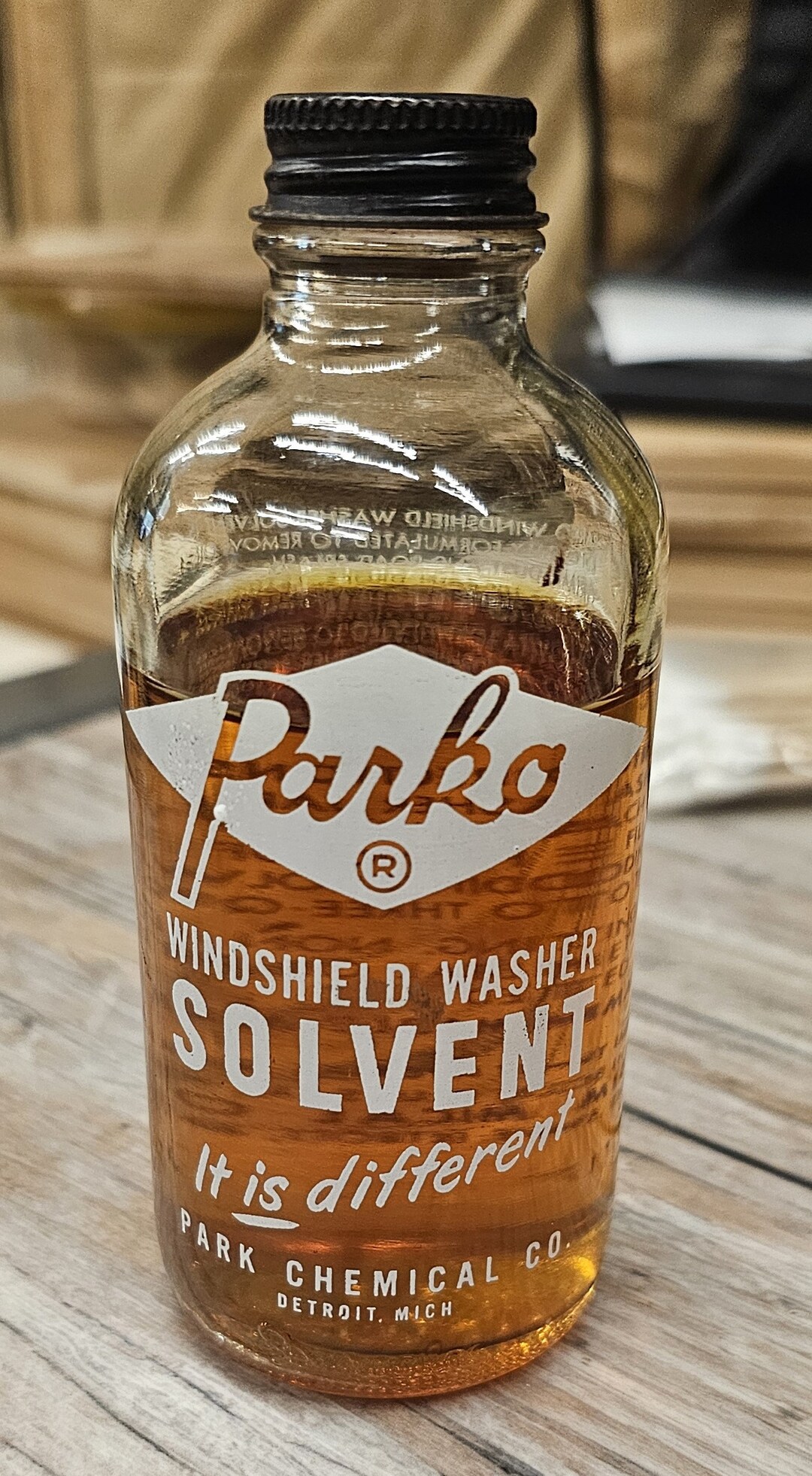 VINTAGE Parko Windshield Washer Solvent Bottle - 6 FL OZ. Duraglas ...
