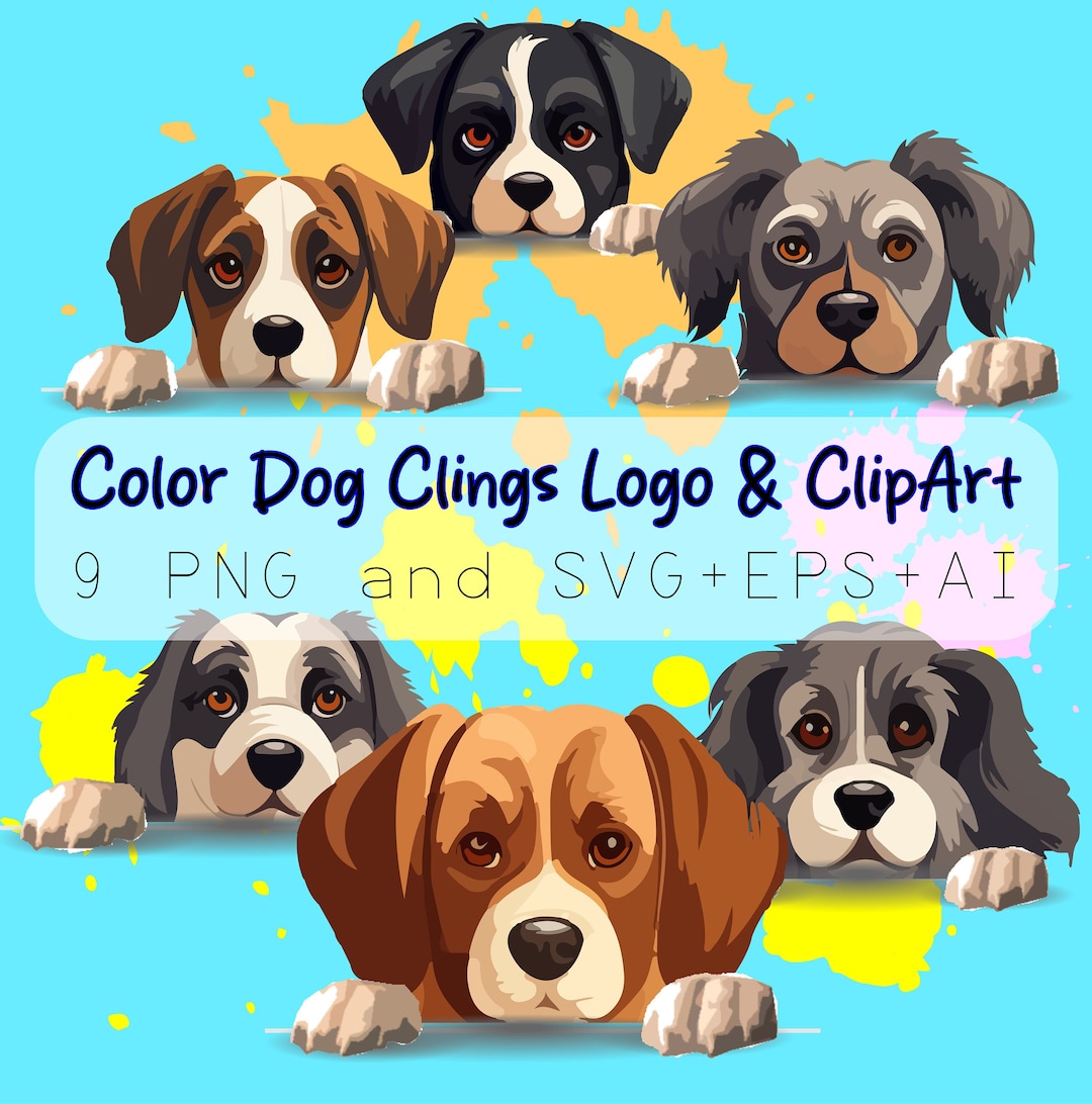 Dog Clings Logo & Cripart ,9 Clip Art, of Strange Climbing Dogs for ...