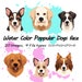 Watercolor Dog Clipart | Set of 20 Dog Clipart Breeds, Dog Clipart PNG ...