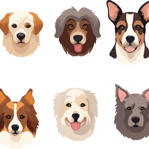 Watercolor Dog Clipart | Set of 20 Dog Clipart Breeds, Dog Clipart PNG ...