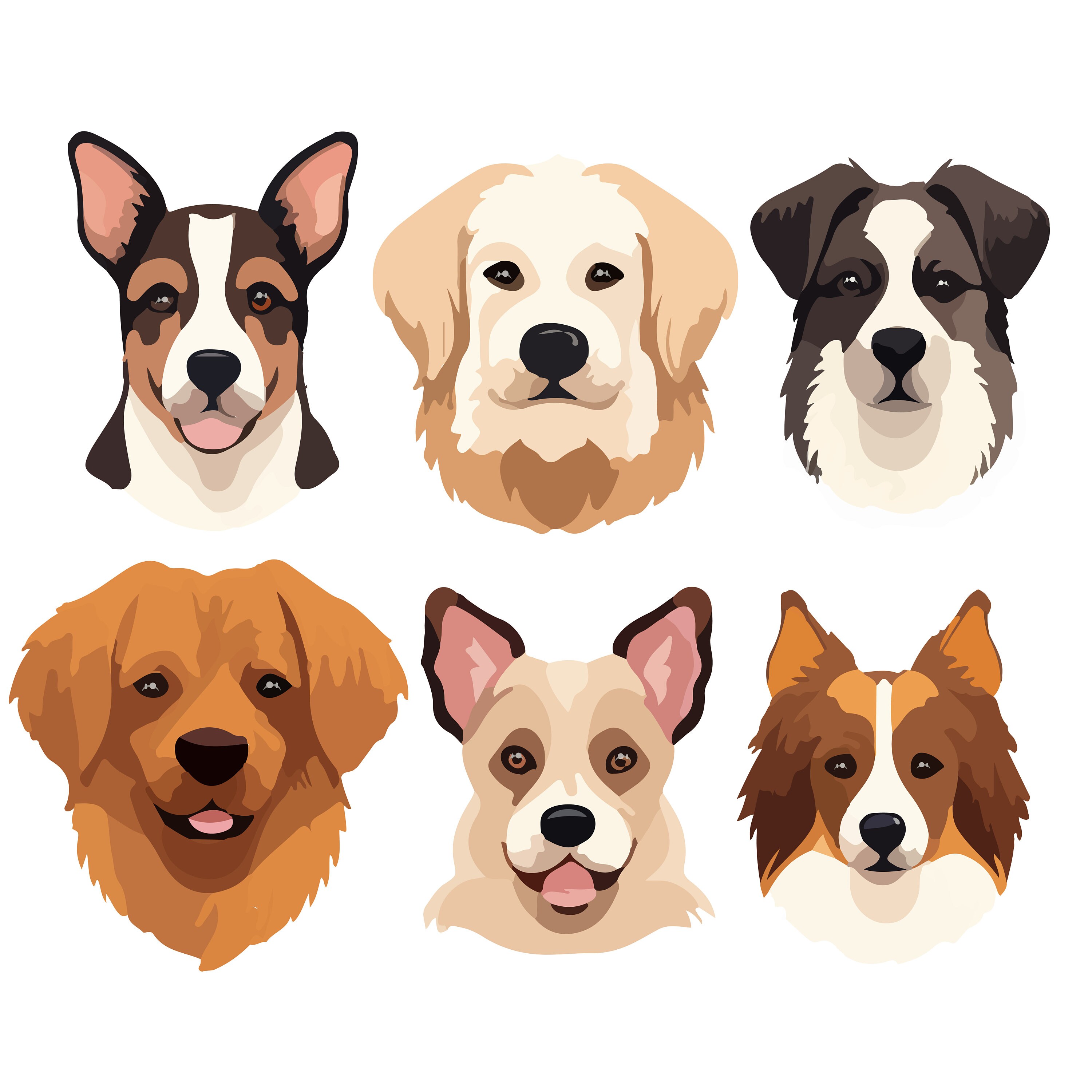 Watercolor Dog Clipart | Set of 20 Dog Clipart Breeds, Dog Clipart PNG ...