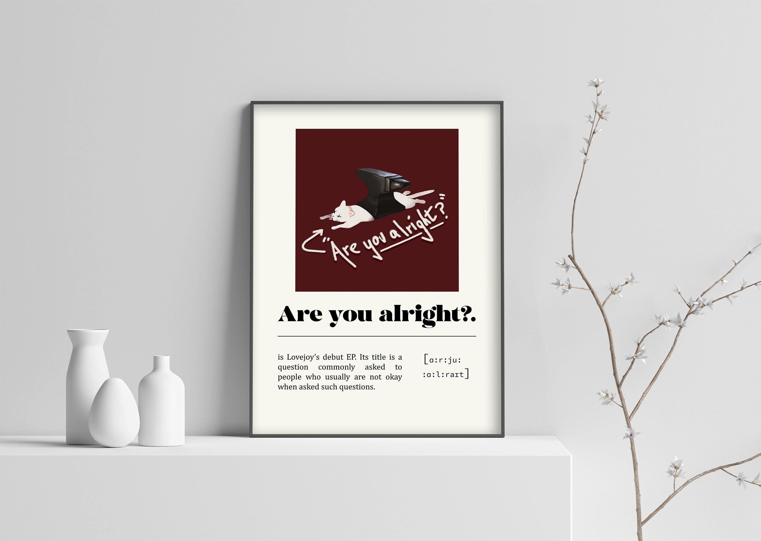 Lovejoy Are You Alright Poster Minimalist Music Poster Vintage Retro ...