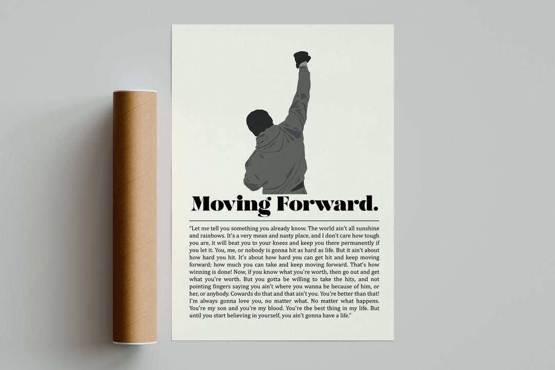 Rocky Moving Forward Poster John G. Avildsen Minimalist - Etsy