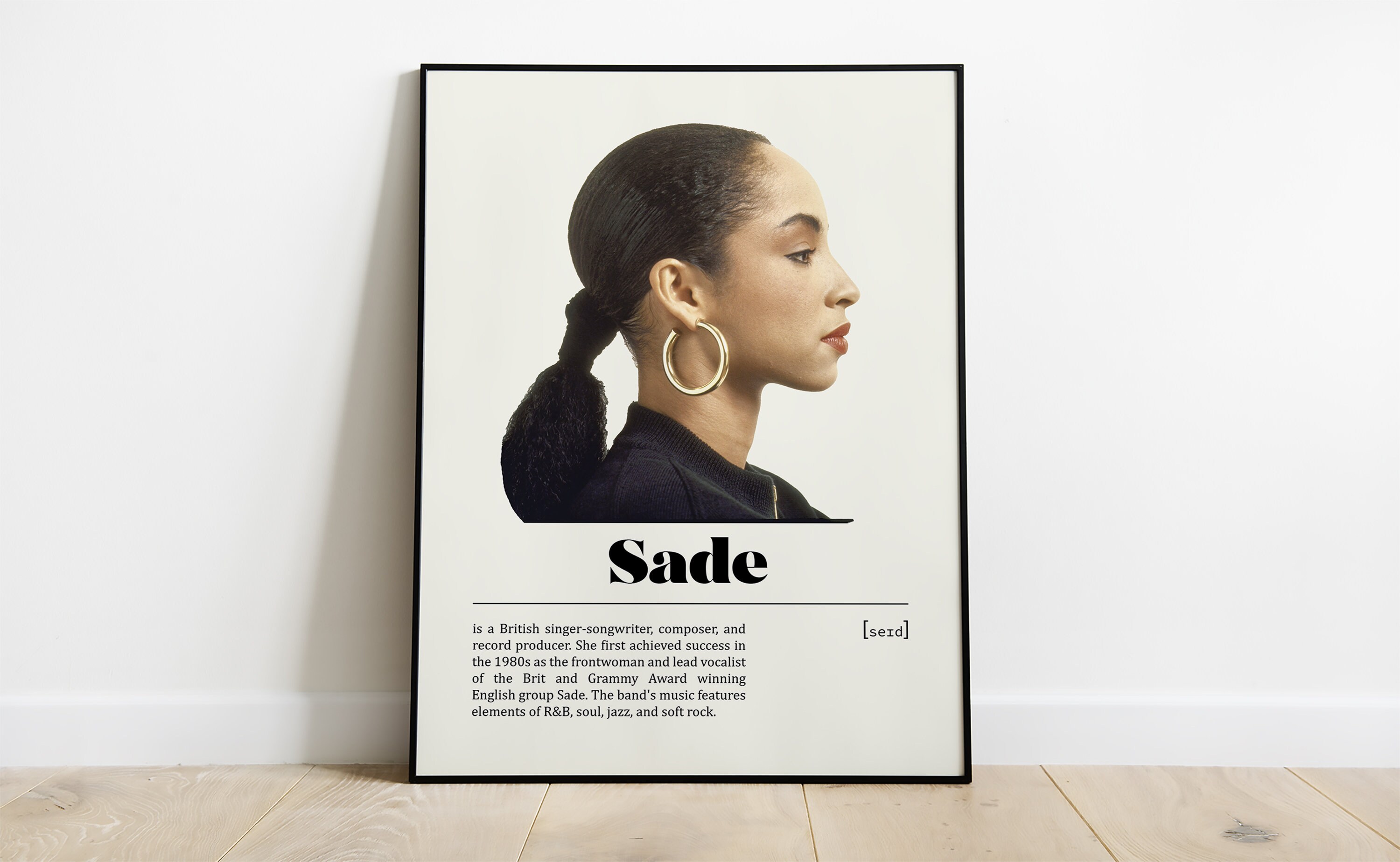 Sade Poster Minimalist Music Poster Vintage Retro Art - Etsy