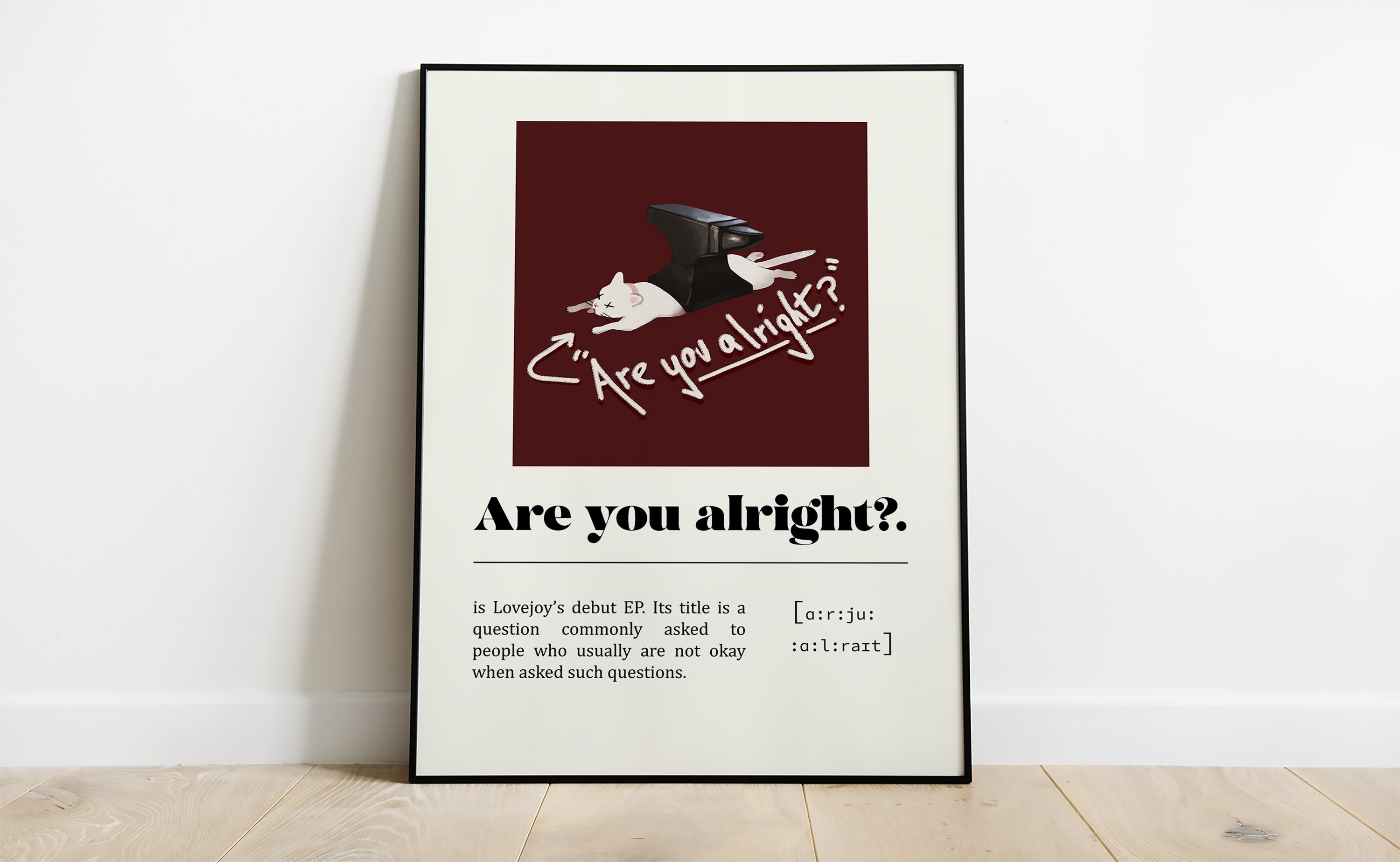 Lovejoy Are You Alright Poster Minimalist Music Poster Vintage Retro ...