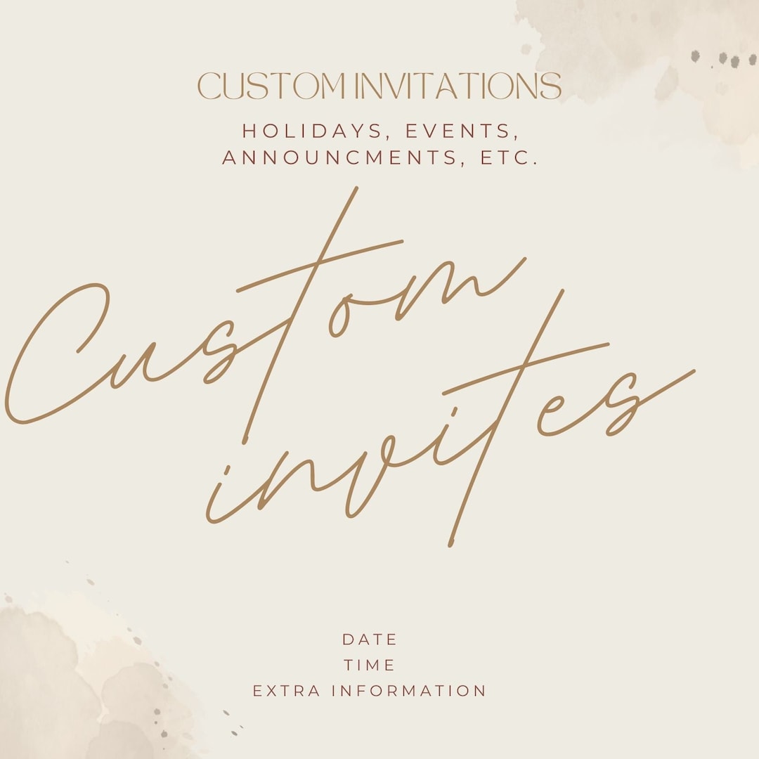 Custom Digital Invitations - Etsy