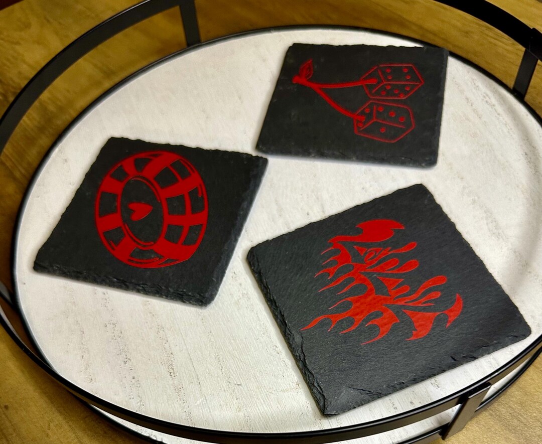 4 Slate Trendy 8 Ball Preppy Aesthetic Coasters Set of 4 - Etsy