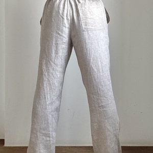 Linen Pants for Men Summer Linen Pants Men Melange Linen Trousers Mens ...