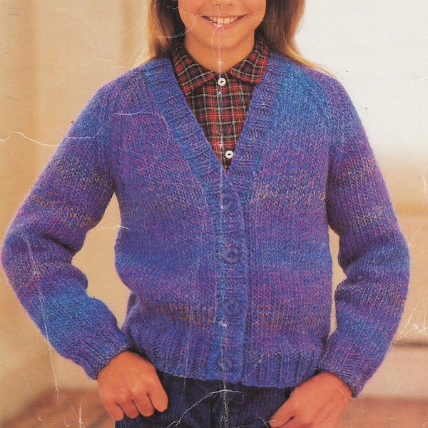 Chunky Knit Cardigan Pattern - Etsy
