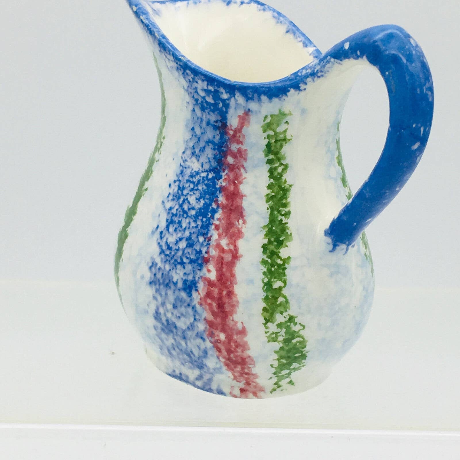 Vintage Spatterware Miniature 3.5" Creamer Pitcher Green, Red, Blue ...