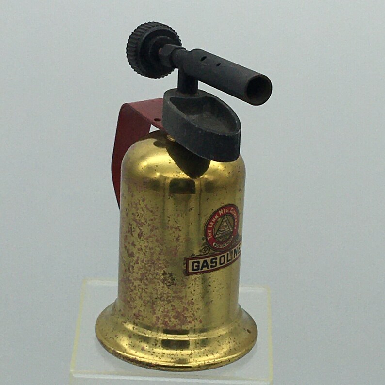 Vintage Brass the Lenk Mfg. Company Gasoline Blow Torch Boston MASS USA ...