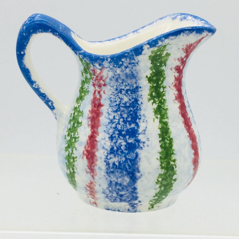 Vintage Spatterware Miniature 3.5" Creamer Pitcher Green, Red, Blue ...