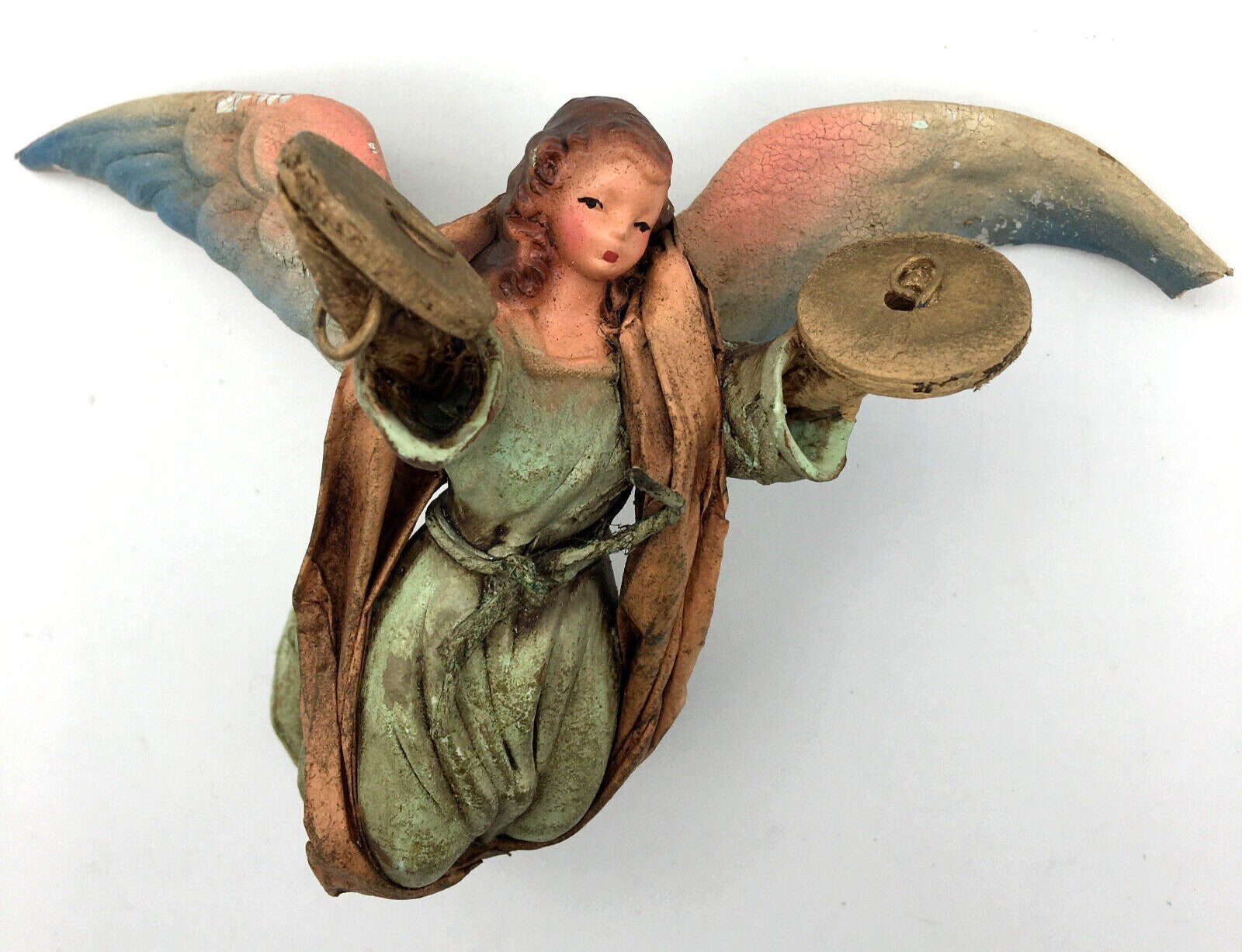 Vintage Cartapesta Italy Papier Mache 5 Angel W Cymbals Christmas ...