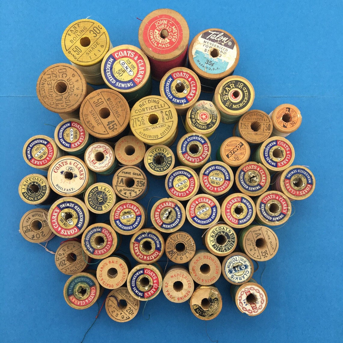 Vintage Wood Spool Thread Lot Mixed Brands and Colors 50 Spools Used - Etsy