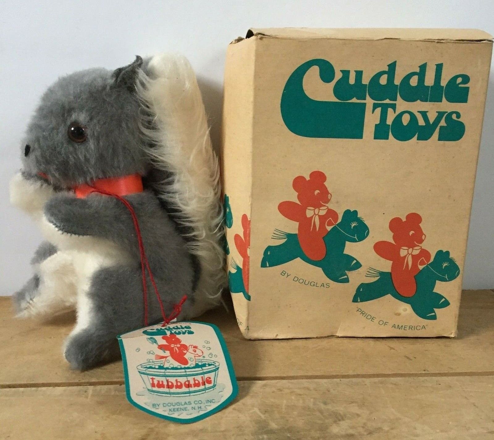 Vintage Cuddle Toys by Douglas Mischief Squirrel Gray W/ Original Box ...